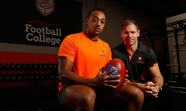 From hurdles to footy: Sean Kweifio-Okai gunning for rookie spot