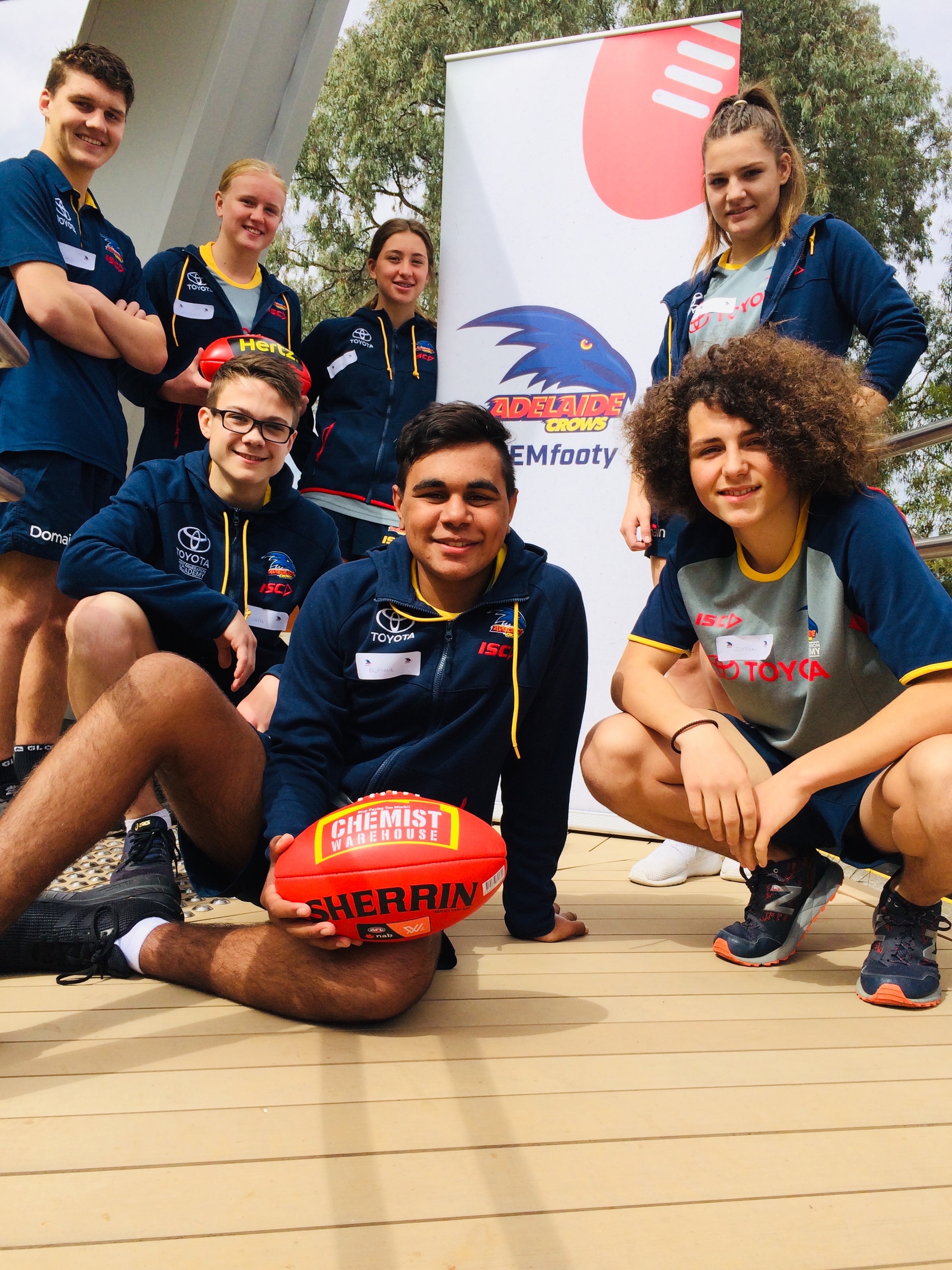 Gallery: Crows Academies Squad helps launch STEMfooty