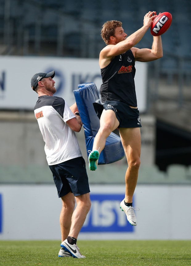 Lachie at home up forward