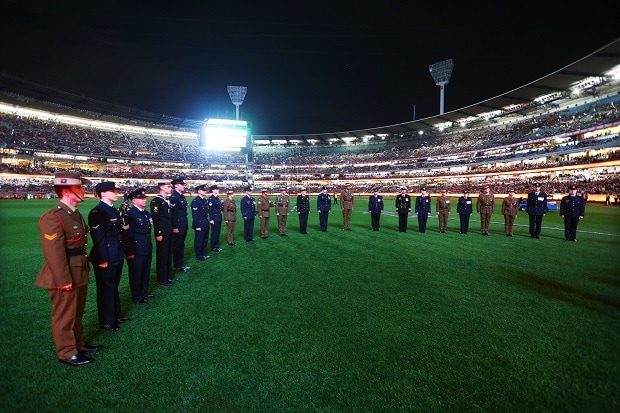 In pictures: ANZAC Eve pre-game ceremony