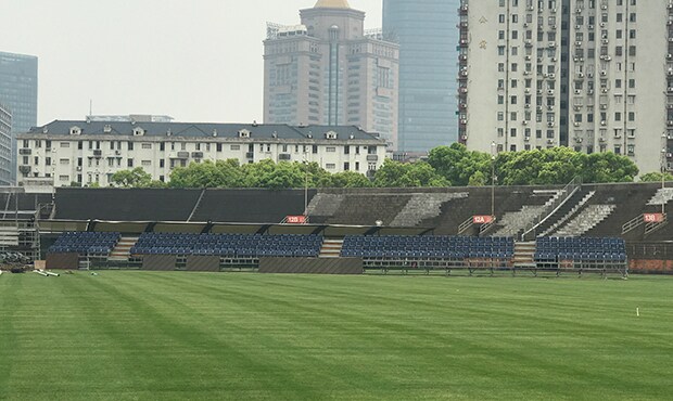 Goalposts up in Shanghai