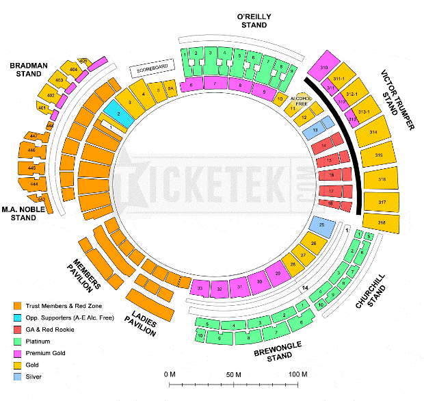 Melbourne Cricket Ground (MCG) Ticket Seating Plan, AFL Layout Map ...