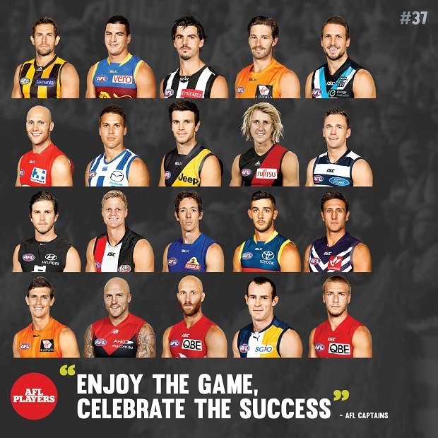 A plea from the captain's of all 18 AFL clubs