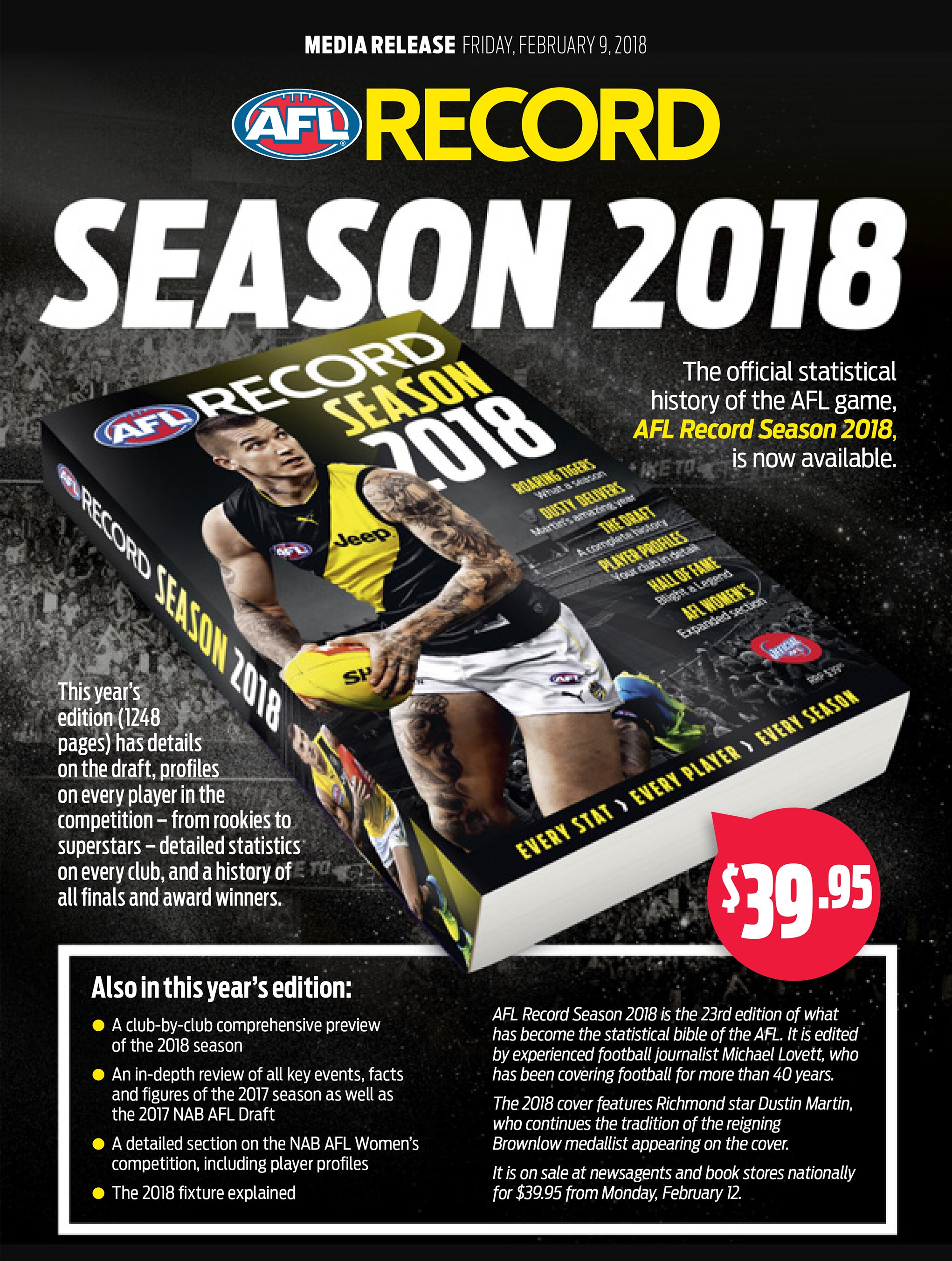 AFL Record Season 2018: Get your footy bible now